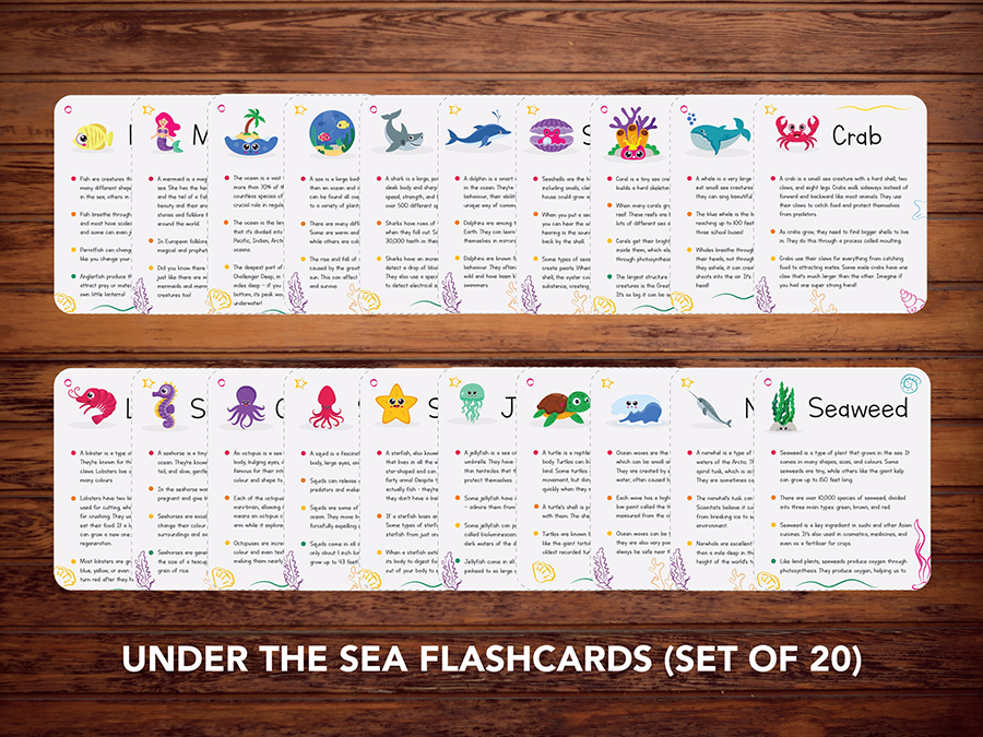 Under the sea flashcards set - Curiology